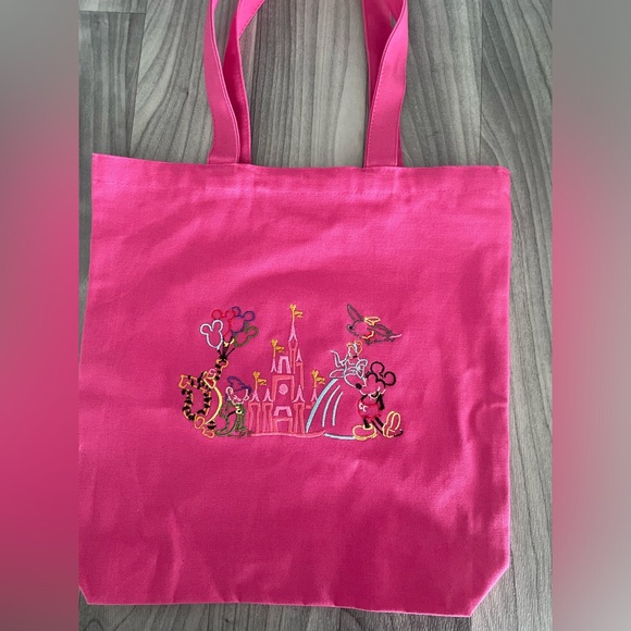 Hand Crafted | Bags | Disney Castle Embroidered Tote Bag | Poshmark